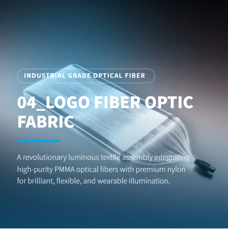LOGO pattern fiber optic luminous fabric - Daishing POF
